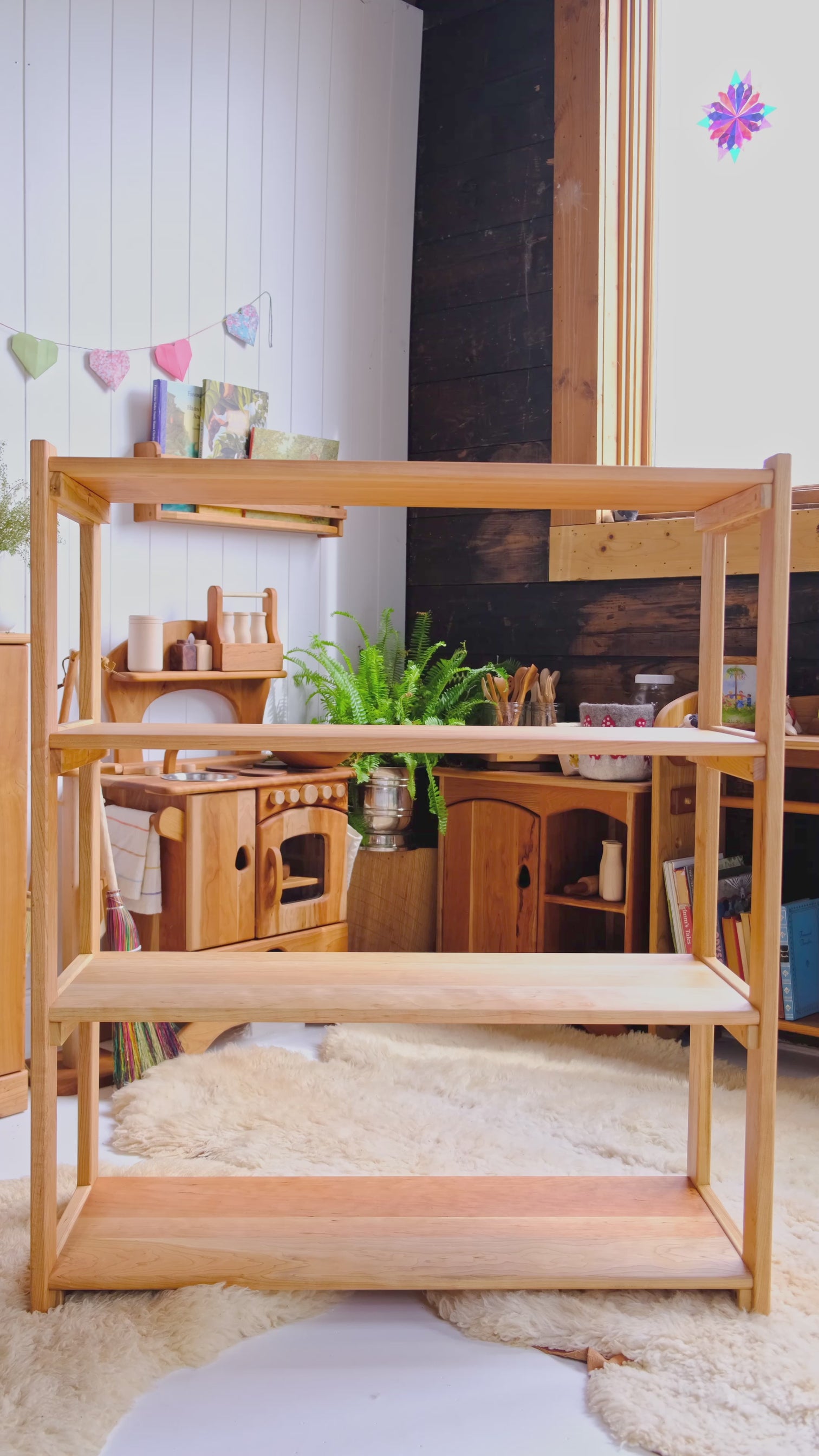 Cherry Wood Open Shelving - 4 Shelves – Camden Rose Inc. / Palumba